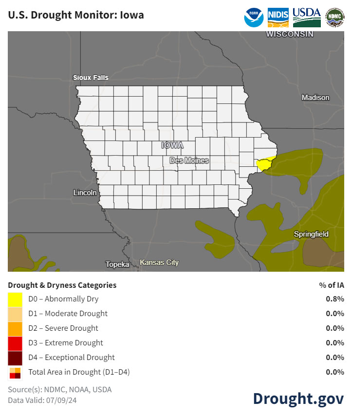 Dry conditions continue to disappear in Iowa - Radio Iowa
