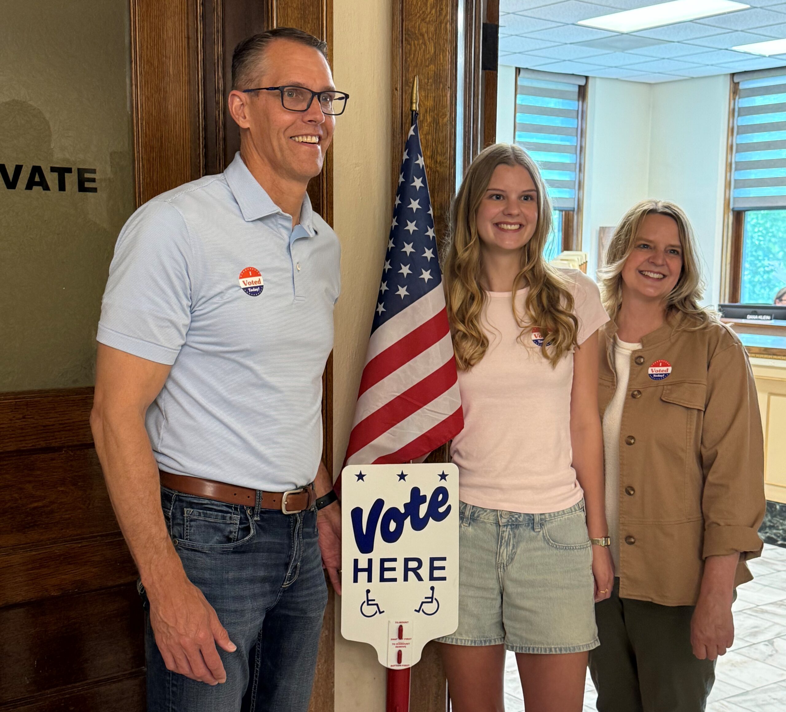 Feenstra casts his Iowa GOP Primary ballot in Orange City - Radio Iowa